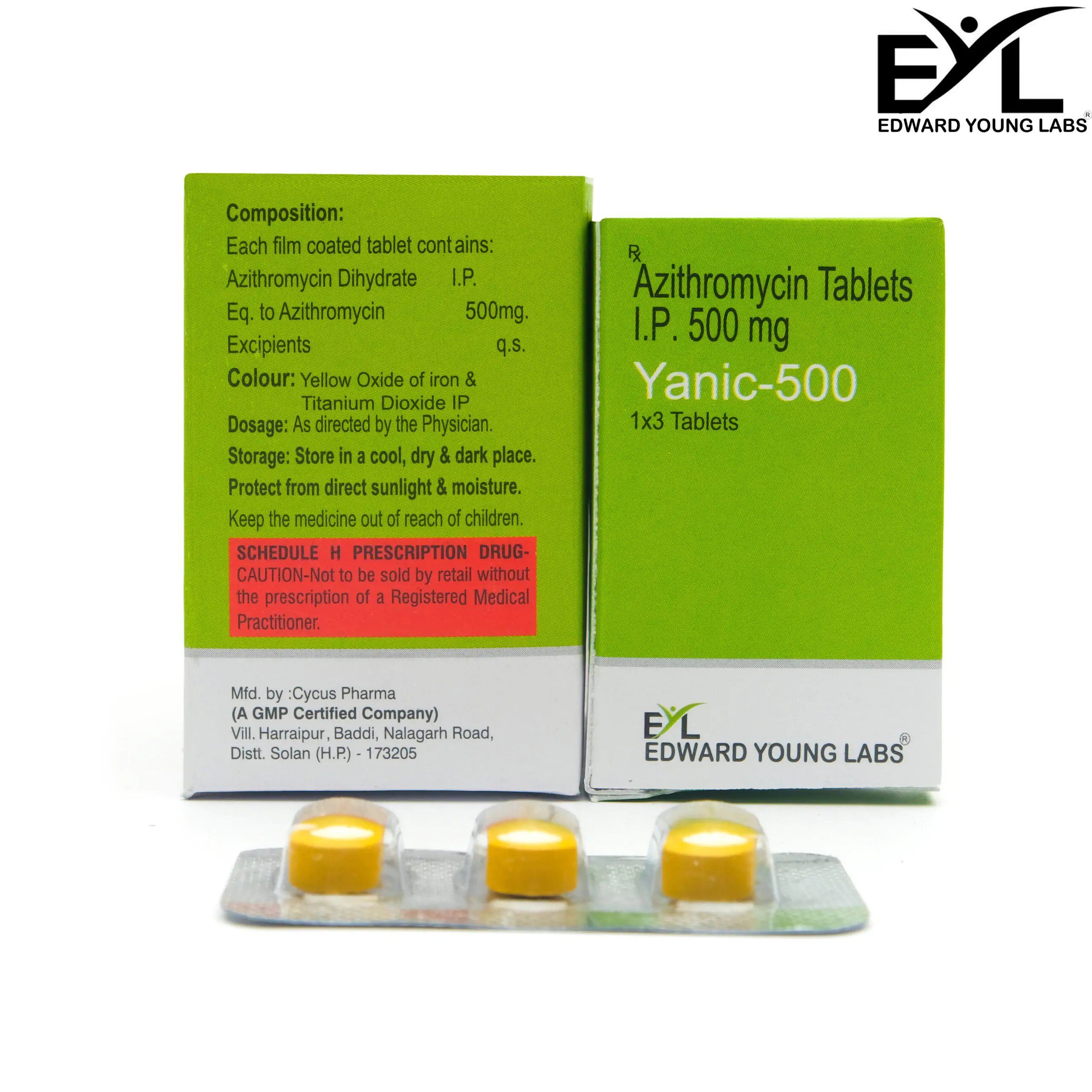 YANIC-500 Tablets – Azithromycin 500mg | PCD Pharma Franchise Product